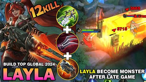 LATE GAME LAYLA LIKE A MONSTER!! LAYLA ONE SHOT BUILD & EMBLEM - BUILD TOP GLOBAL LAYLA 2024 ...