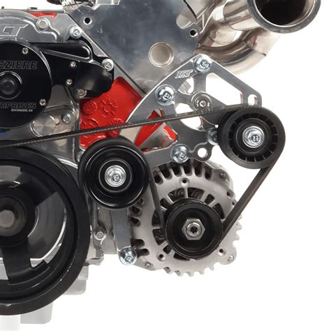 Ict Billet Ls Low Mount Alternator Bracket For Electric Water Pump W Manual Tensioner Truck