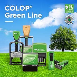 Colop Printer S260 L3 Green Line Stempel Text Gebucht Abdruck Blau
