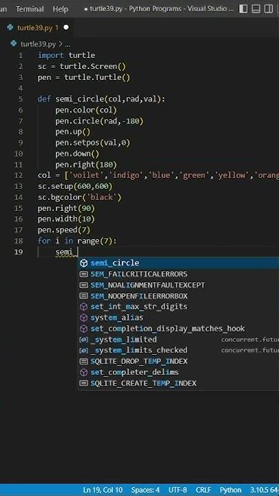Amazing Turtle Graphics Programn Python Python Shorts Youtubeshorts