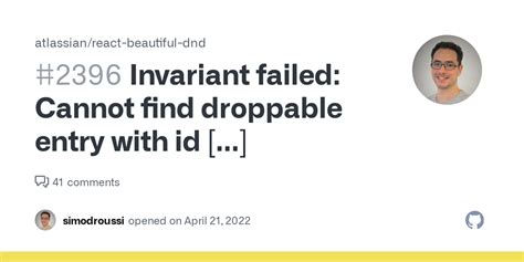 Invariant Failed Cannot Find Droppable Entry With Id · Issue
