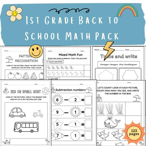 1st Grade Math Packet Back To School No Prep By Friendsheet Tpt