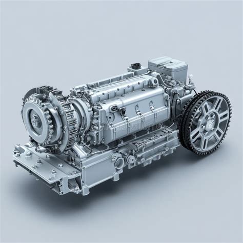 A Complex Gear System Featuring Multiple Interlocking Cogs And A