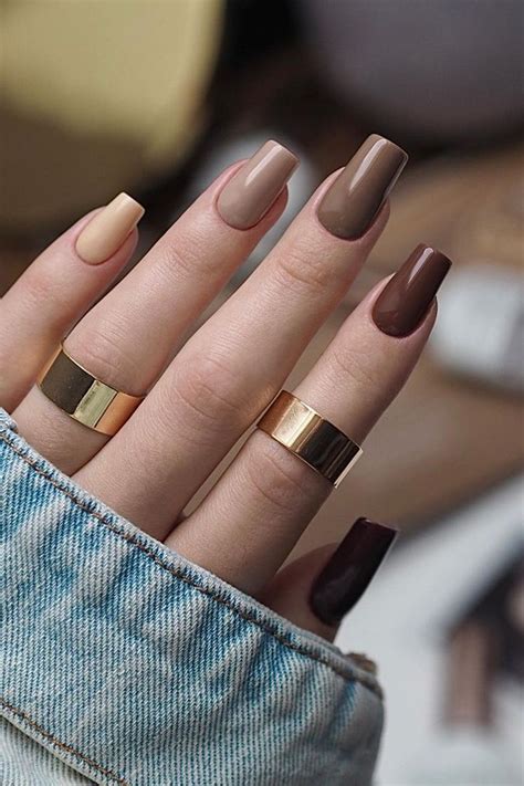 Cute Brown Gradient Nails 40 Gorgeous Nude Nail Designs Brown Nails
