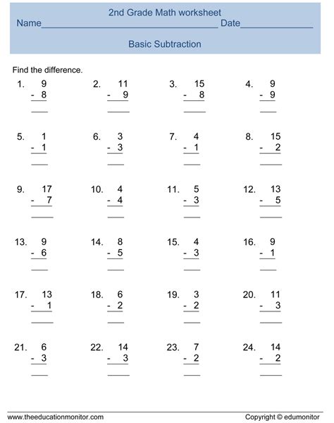 Free 2nd Grade Printable Math Worksheets 2nd Grade Math Worksheets