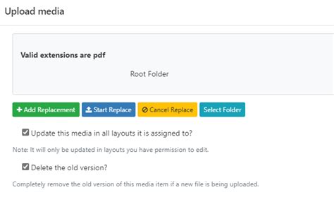 Replace With The Same Filename Does Not Work Xibo Community
