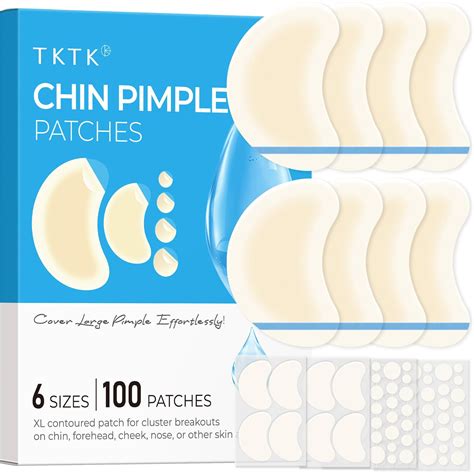 Tktk Chin Pimple Patches Akf18 100 Count 6 Sizes Xl Contoured
