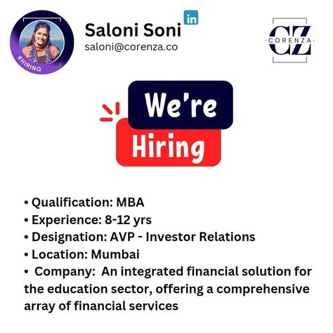 Saloni Soni On Linkedin Corenza
