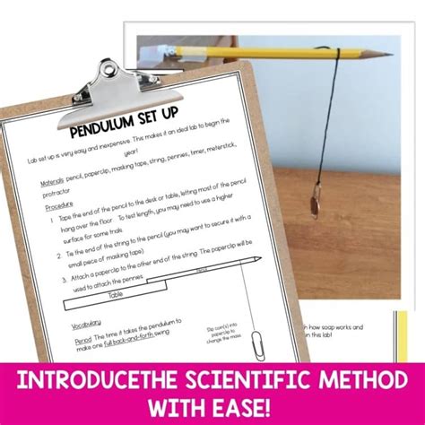 Pendulum Lab Activity With Cer By Beakers And Ink Tpt