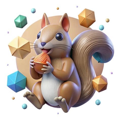 Magnificent Classic Squirrel Eating Nut Cutout Element Professional