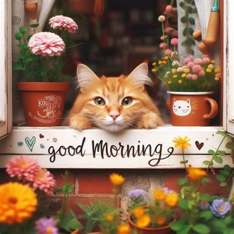 Pin By Sandi Miller On Cats Good Morning Cat Morning Cat Good