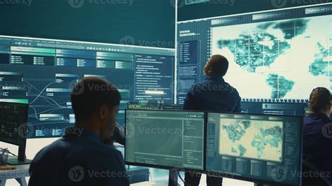 governmental hackers exploiting network systems in high tech office