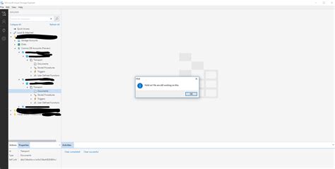 Azure Storage Explorer Is Not Listing Cosmos Db Documents Stack Overflow
