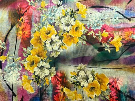 Printed Mango Silkette Daffodil Art