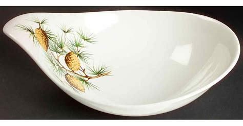 Pinecone 11 Lugged Oval Bakervegetable Bowl By Hall Replacements Ltd