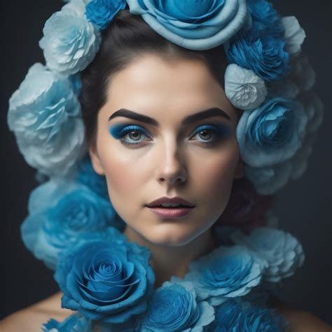 Premium Photo Flower Makeup