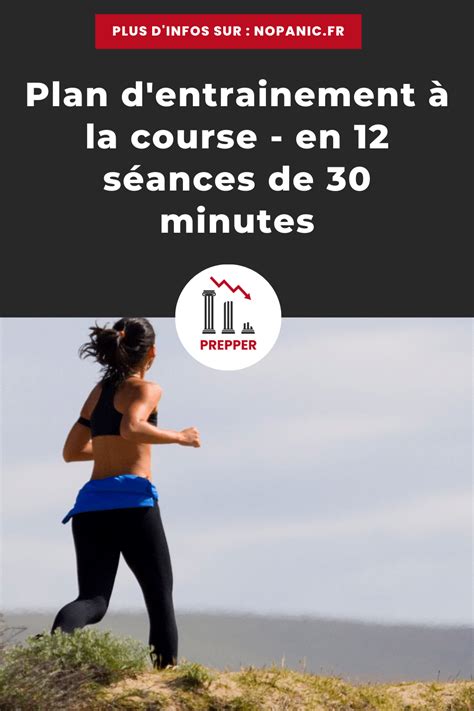 Plan Dentrainement à La Course En 12 Séances De 30 Minutes Entraînement Programme Course