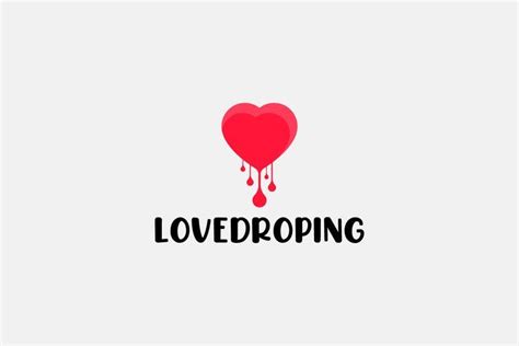 Love Dropping Logo Logo Design Home Decor Decals Logo