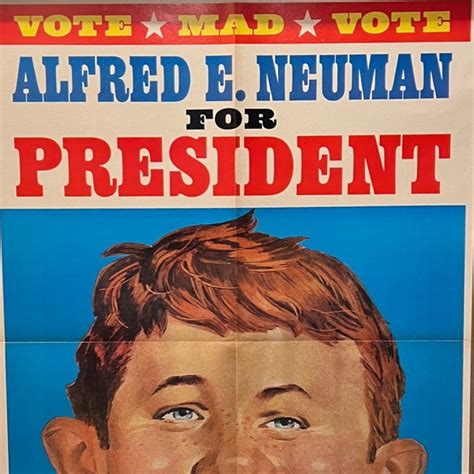 Mad Magazine Alfred E Neuman Vintage Vote Poster マッドマガジン アルフレッドイーニューマン