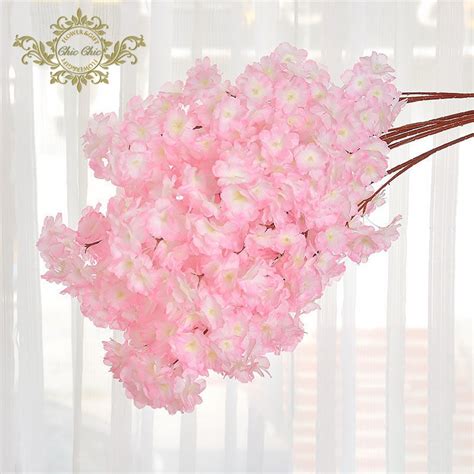 110cm Artificial Sakura Multilayer Artificial Cherry Blossom Simulated Peach Blossom Fake