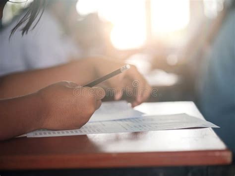 Assessment Examination Of High School Students Dressed In Uniformthe