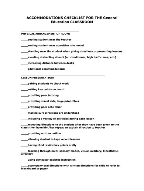 Iep Accommodations List Fill Out And Sign Online Dochub