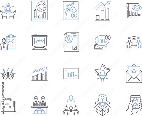 Company Growth Outline Icons Collection Expansion Expansionary Expansionism Expansionist