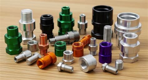 Assortment Of Industrial Machine Components Threaded Fasteners