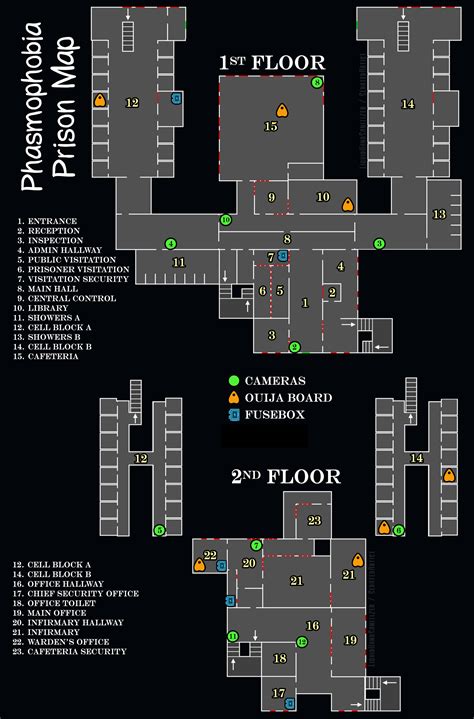 Updated Prison Map Guide Now With Fusebox Spawn Locations And Ouija