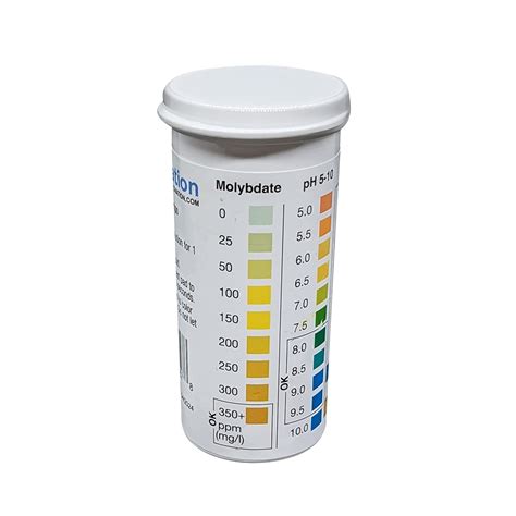 Molybdate Two Pad Test Strip 0 350 Ppm And Ph 5 10
