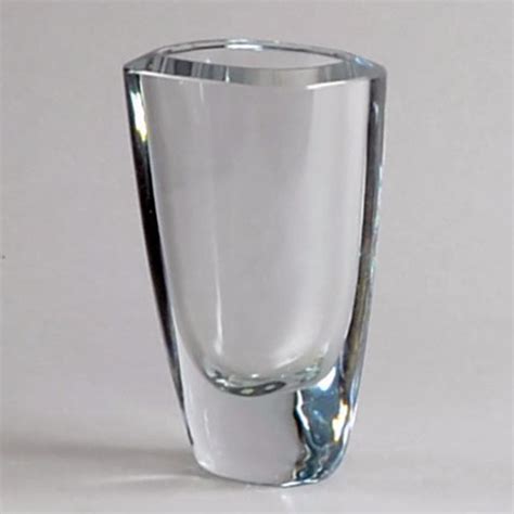 Clear Glass Rectangular Vase By Strombergshyttan N7019 Freeforms