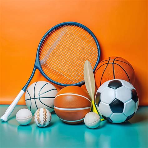 Set Of Sport Equipment Premium Ai Generated Image