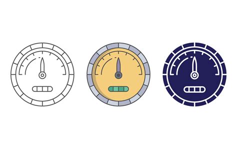Speedometer Vector Icon 23144950 Vector Art At Vecteezy