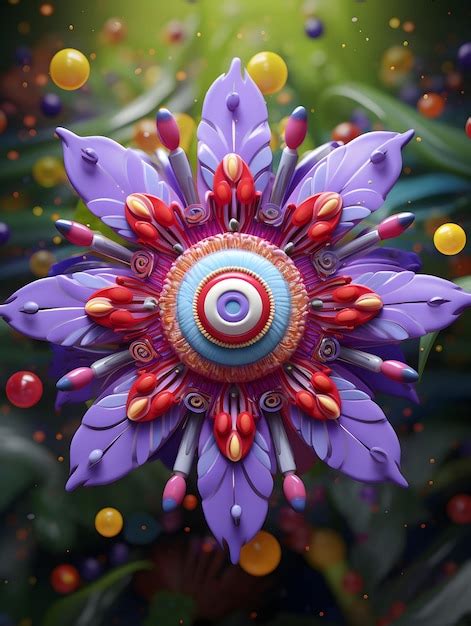 Premium Photo Portraits Of A Flower Composed Of Six Colorful
