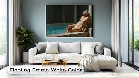 Mature Nude Poolside Erotic Canvas Wall Art Sexy Art Myphotostation