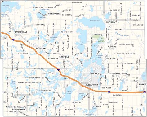 Douglas County Map Minnesota Us County Maps