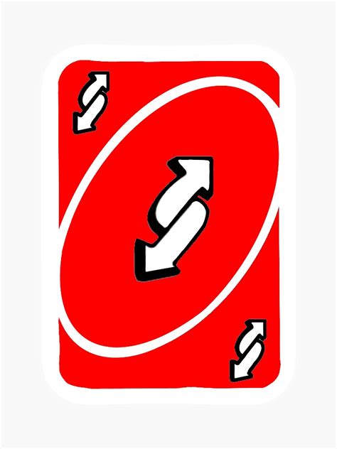 Red Uno Reverse Card Sticker For Sale By Pinknlethal Redbubble