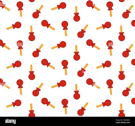 Hand Drawn Chinese Drums Seamless Pattern Vector Graphic Texture