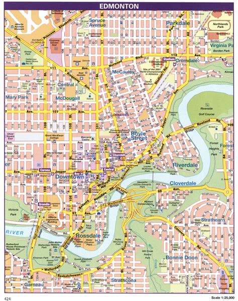 Edmonton City Map Printable