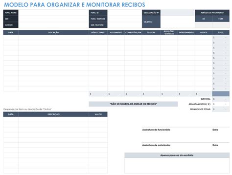 Baixe Modelos Gratuitos De Recibos Do Excel Smartsheet