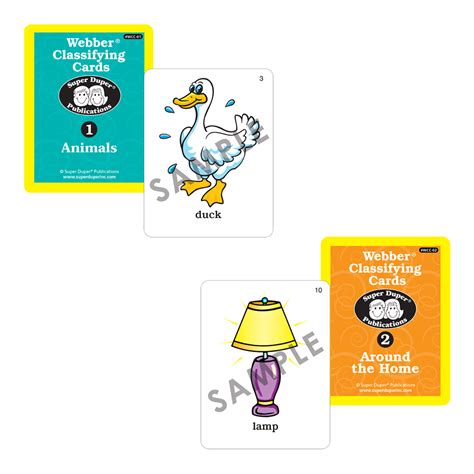 Webber Classifying Cards 7 Deck Set Language Development
