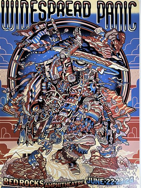 Widespread Panic 2018 Guy Burwell Poster Red Rocks Morrison Co