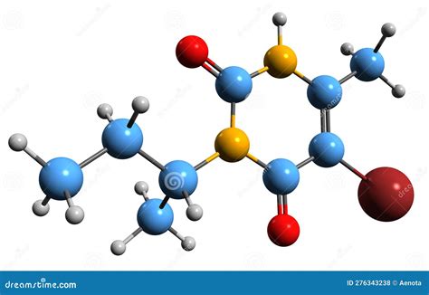 Bromacil Molecular Structure 3d Model Molecule Pesticide Structural Chemical Formula View