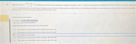 solved graph the function y 5x 2 14x 3 x 2 9 by identifying