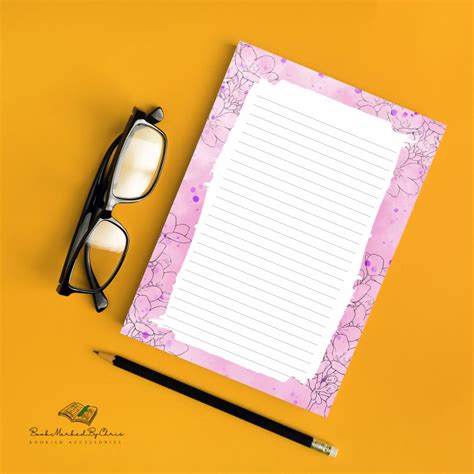 Cherry Blossom Notepadcute Notepad Stationary Desk Pad Cute Desk