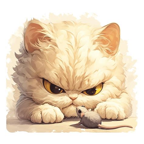 Selkirk Rex Cat Playing With A Toy Mouse Premium Ai Generated Vector