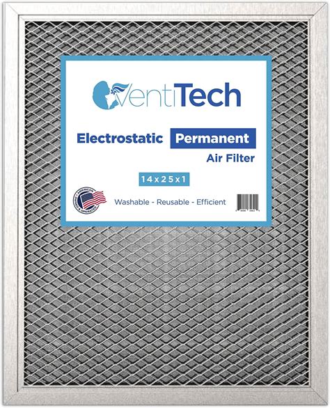Ubeesize 14x25x1 Reusable Electrostatic Air Filter Hvac Ac