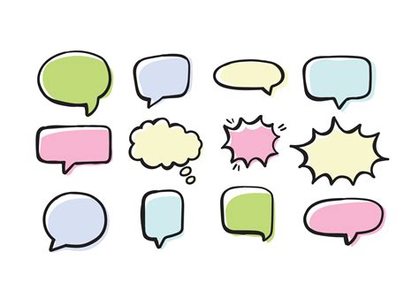 Speech Bubble Color Vector Illustration 5174074 Vector Art At Vecteezy