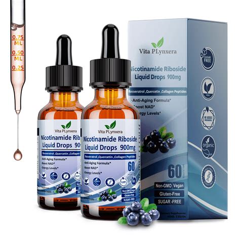 Vita Plynxera Nad Supplement Drops 60ml 30 Day 6 In 1 Liquid Formula