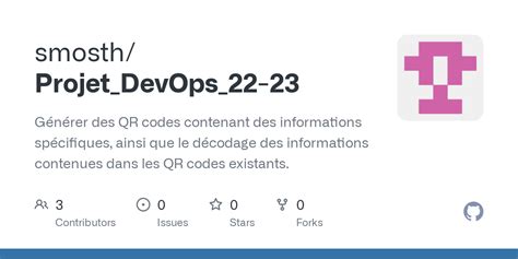 Github Smosthprojetdevops22 23 Générer Des Qr Codes Contenant Des